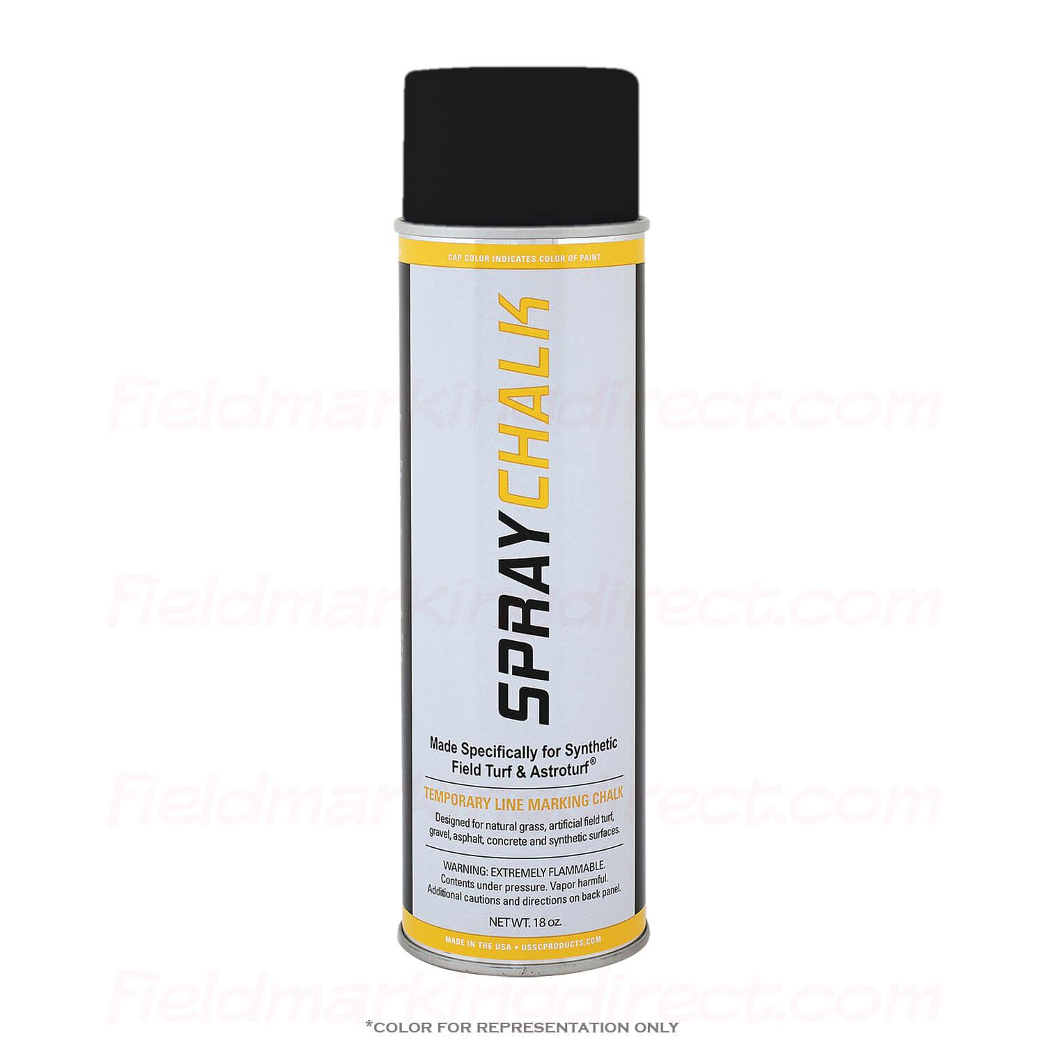 SprayChalk 18oz Aerosol Black Temporary Marking Chalk | Fieldmarking Direct